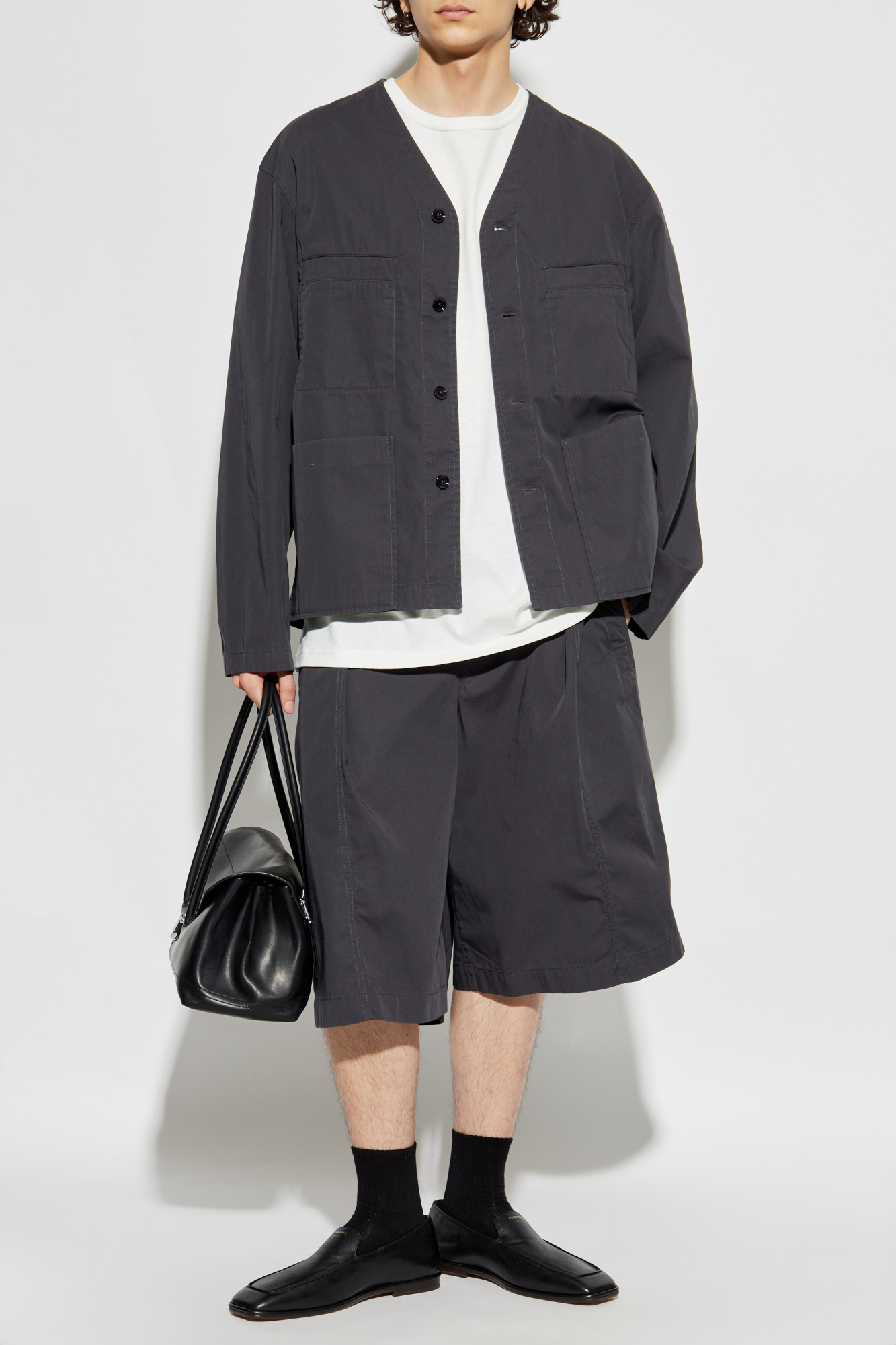 Grey Jacket with V-neck Lemaire - Vitkac Italy Grey Jacket with V-neck Lemaire - Vitkac Italy